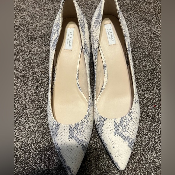 Cole Haan | Shoes | Cole Haan Vesta Snakeskinembossed Leather Pumps ...